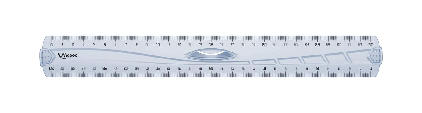 Triple décimètre en plastique Maped GEOMETRIC - 30 cm