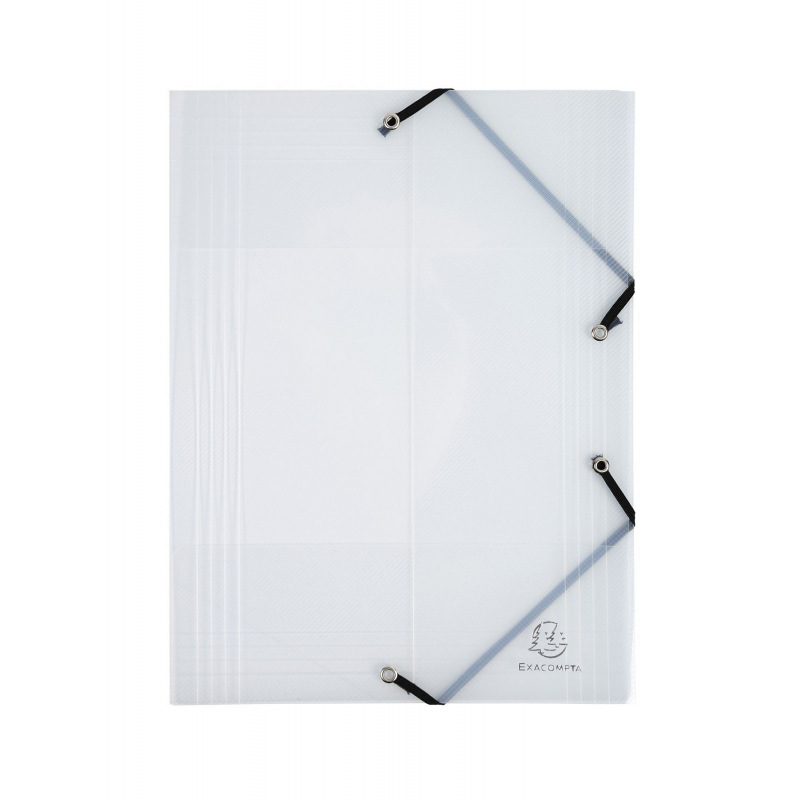 Farde à rabats et élastiques Exacompta CRYSTAL en plastique - A4