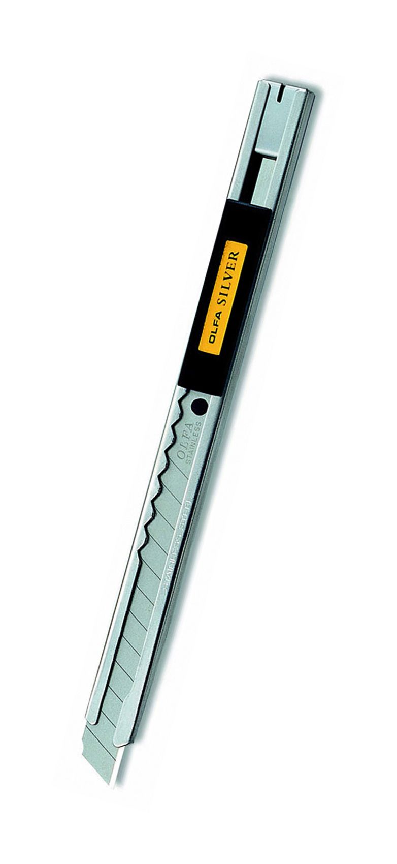 Cutter OLFA SILVER SVR-1 - corps acier inoxydable - lame 9 mm