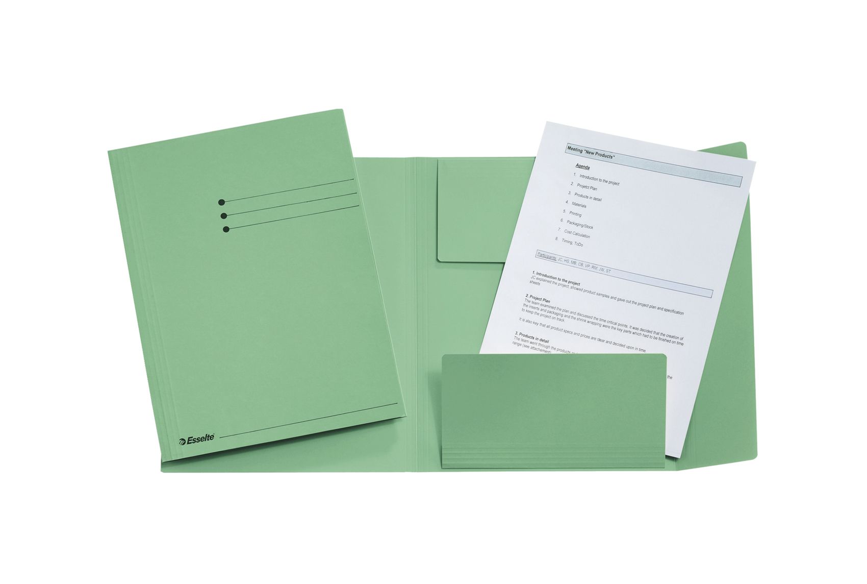 Farde à 3 rabats Esselte A4 en carton 275 g