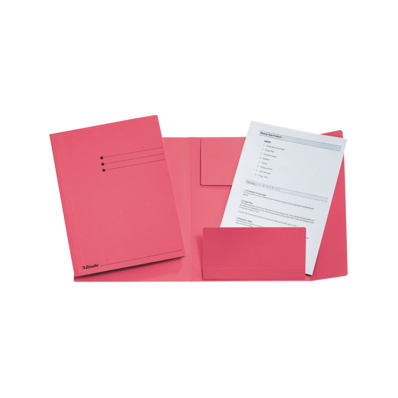 Farde à 3 rabats Esselte A4 en carton 275 g