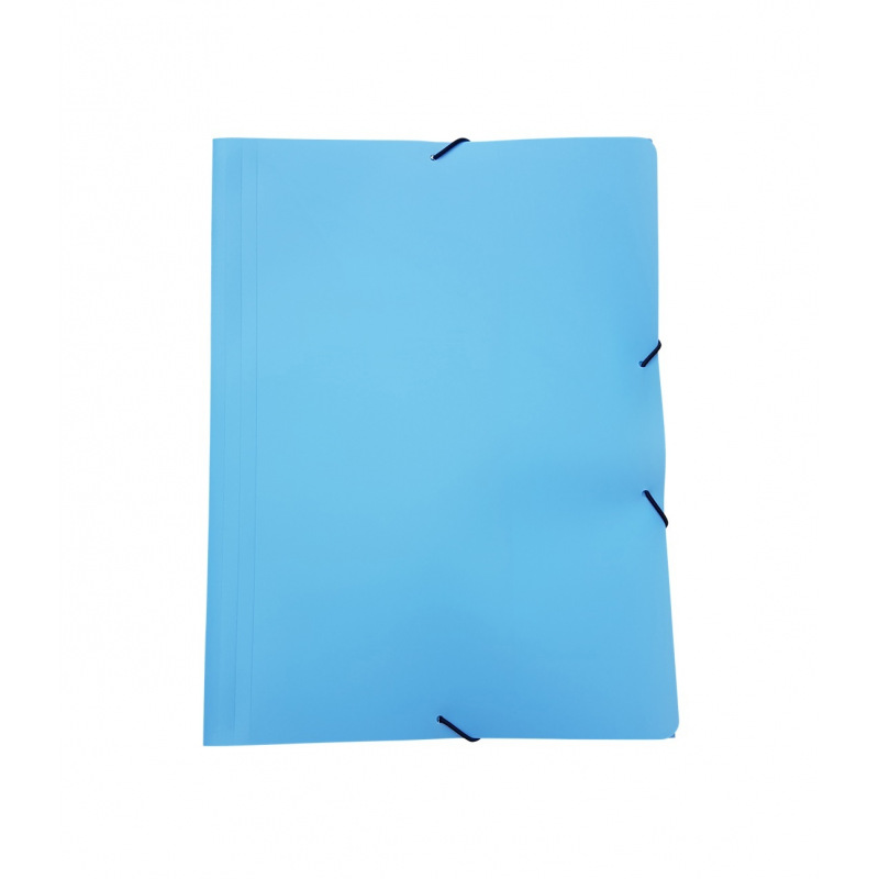 Farde à rabats et élastique en plastique PASTEL