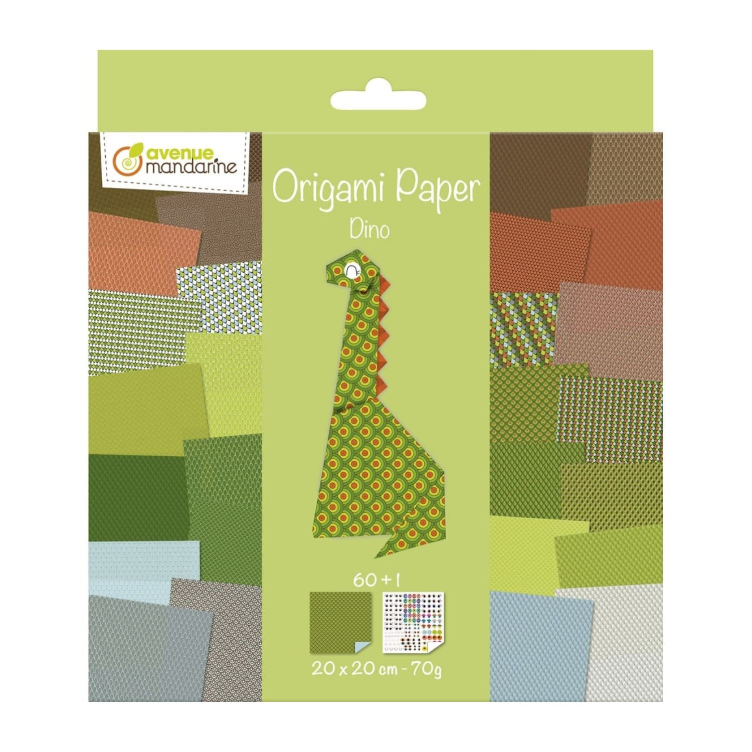 Kit papier Origami pour enfants Avenue Mandarine - 20 x 20 cm